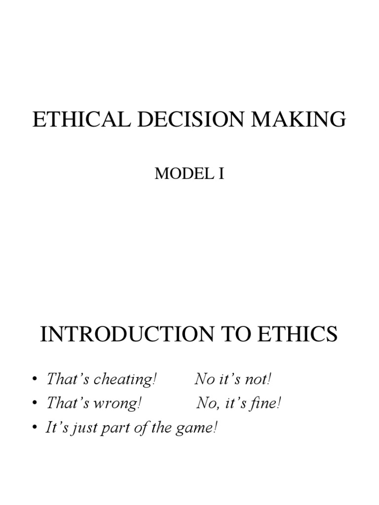 5-Step Ethical Decision Making Model | PDF | Morality | Behavioural ...
