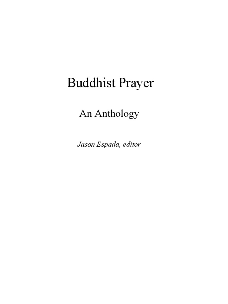 Buddhist Prayer: An Anthology | PDF | Religion & Spirituality