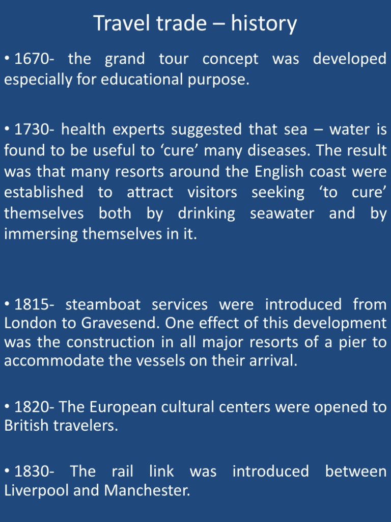Travel Trade - History | PDF | Travel Agency | Industries