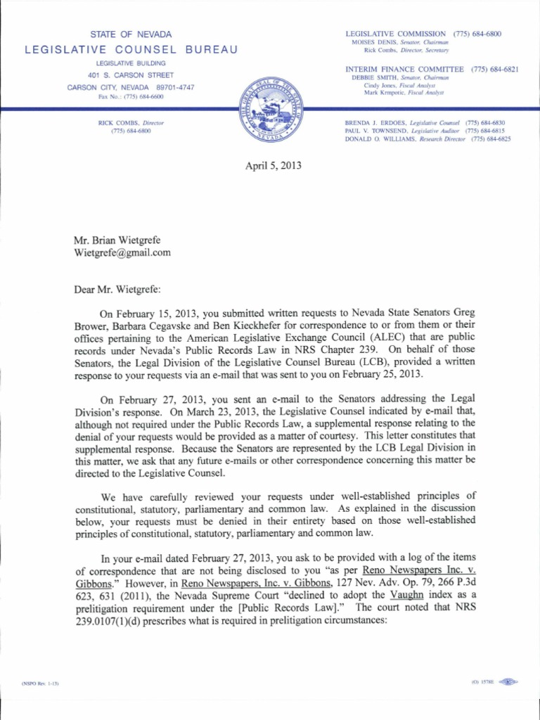 Public Records Request Response | PDF