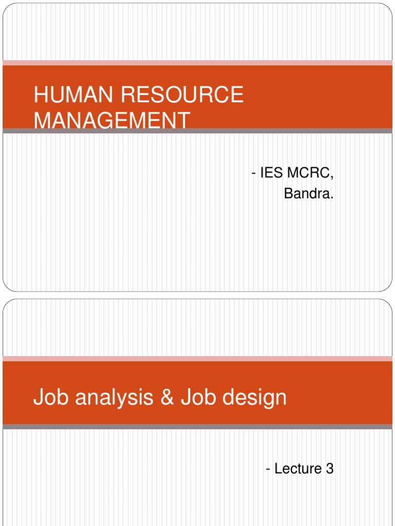 Human Resource Management: - Ies MCRC, Bandra | PDF | Employment | Applied Psychology