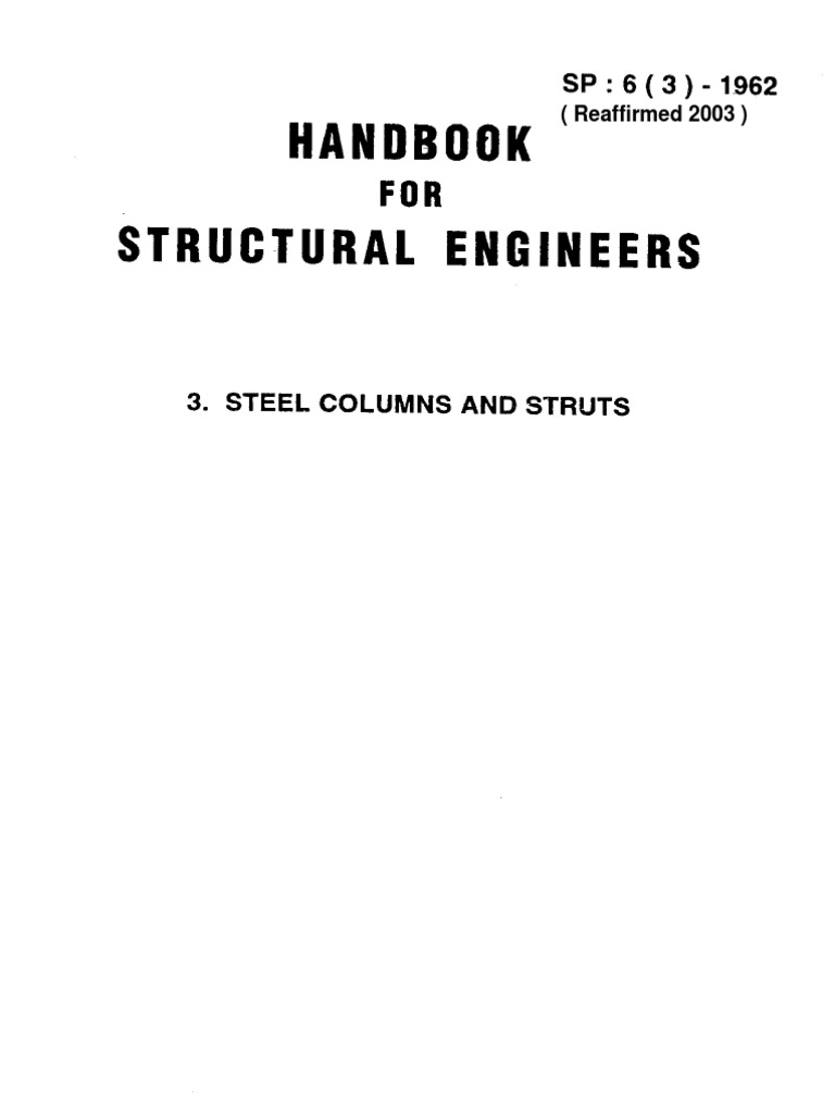 HandBook For Structural Engineers | PDF | Buckling | Column
