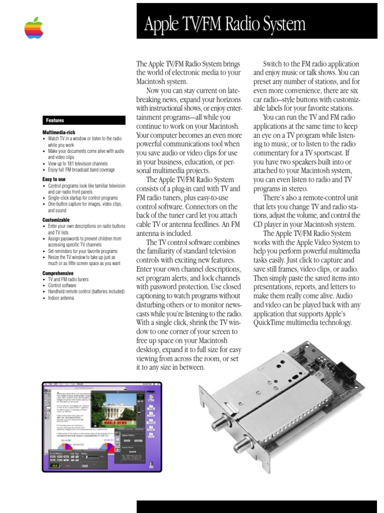 FM Radio System | PDF | Apple Tv | Television
