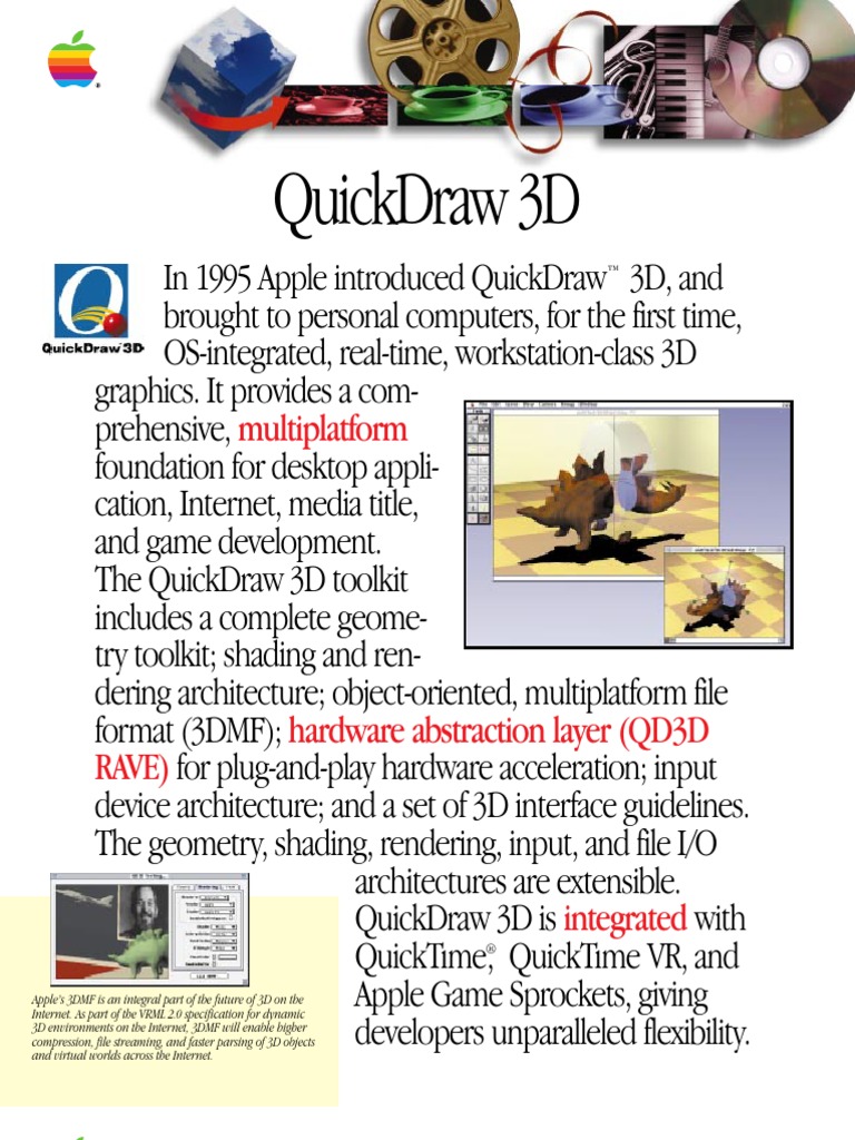 QuickDraw 3D Fact Sheet | PDF | 3 D Computer Graphics | Rendering ...