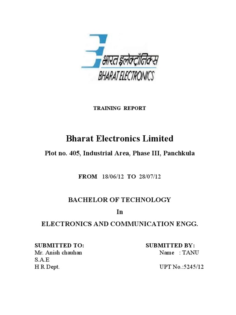 Bharat Electronics Limited: Plot No. 405, Industrial Area, Phase III ...