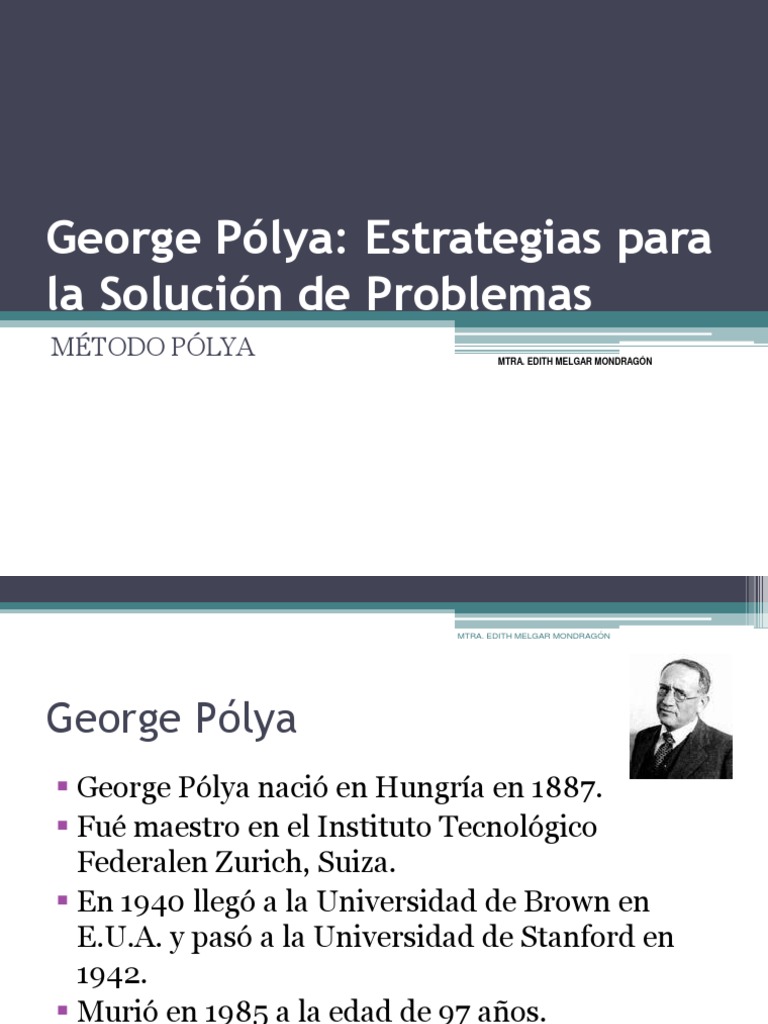 Método Pólya | PDF | Enseñanza de matemática | Science
