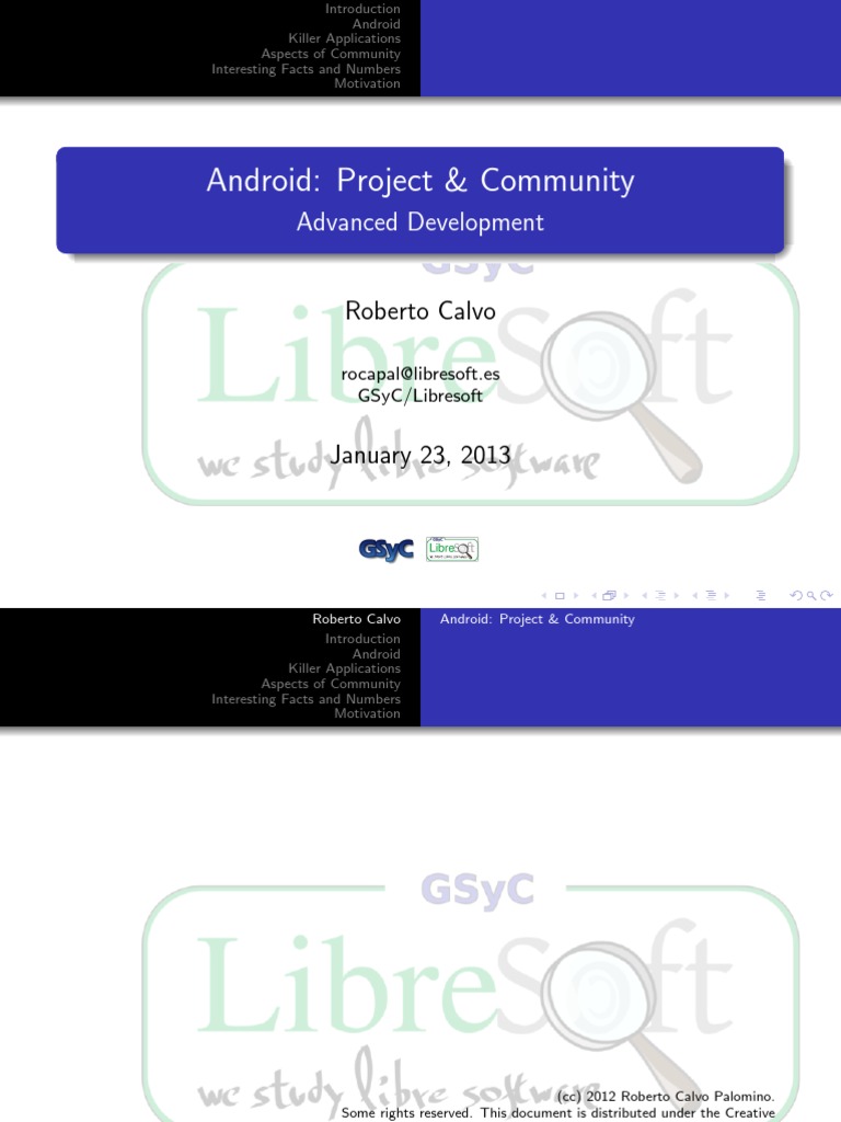 Android: Project & Community: Advanced Development | PDF | Android (Operating System) | I Phone