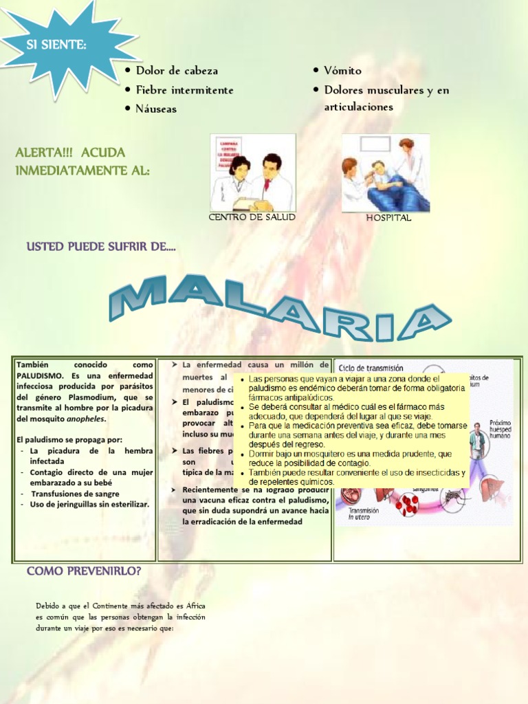 Afiche Malaria | PDF | Relaciones personales, crianza y desarrollo ...