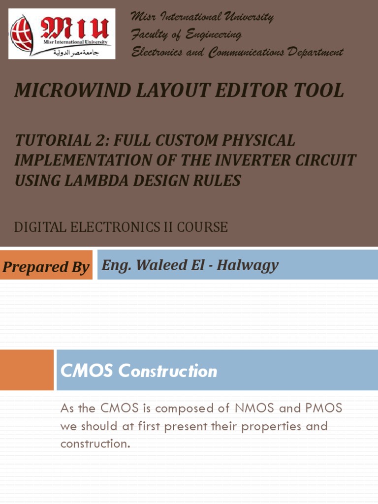 Microwind Tutorial | Download Free PDF | Cmos | Mosfet