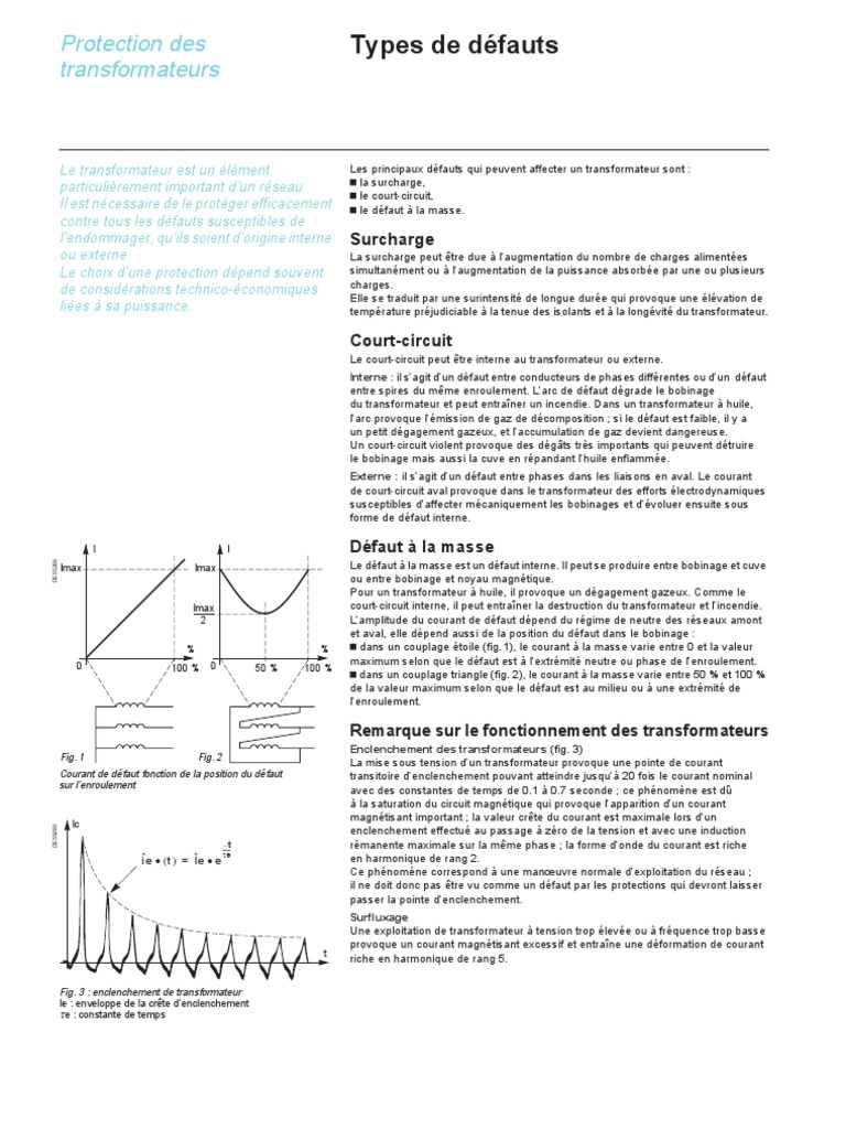 Protection Des Transformateurs | PDF | Réseau électrique | Équipements ...