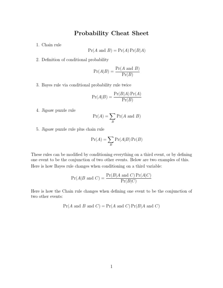 Chain Rule and Bayes' Theorem Guide | PDF | Teaching Methods & Materials
