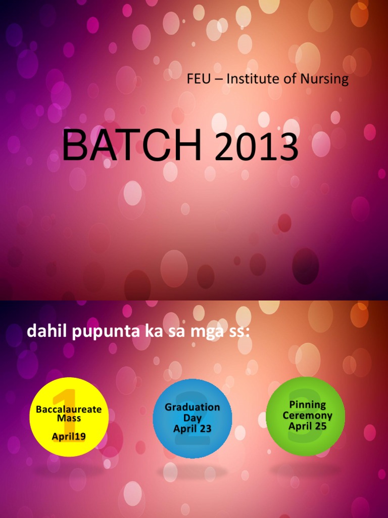 Guidelines and Schedule for Far Eastern University's 85th Commencement ...