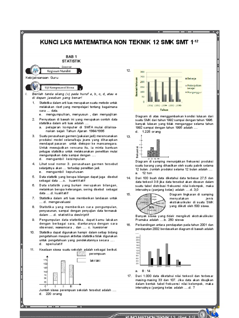 KC Matik Non Teknik 12 SMK Fix | PDF | Metode & Bahan Ajar | Komputer