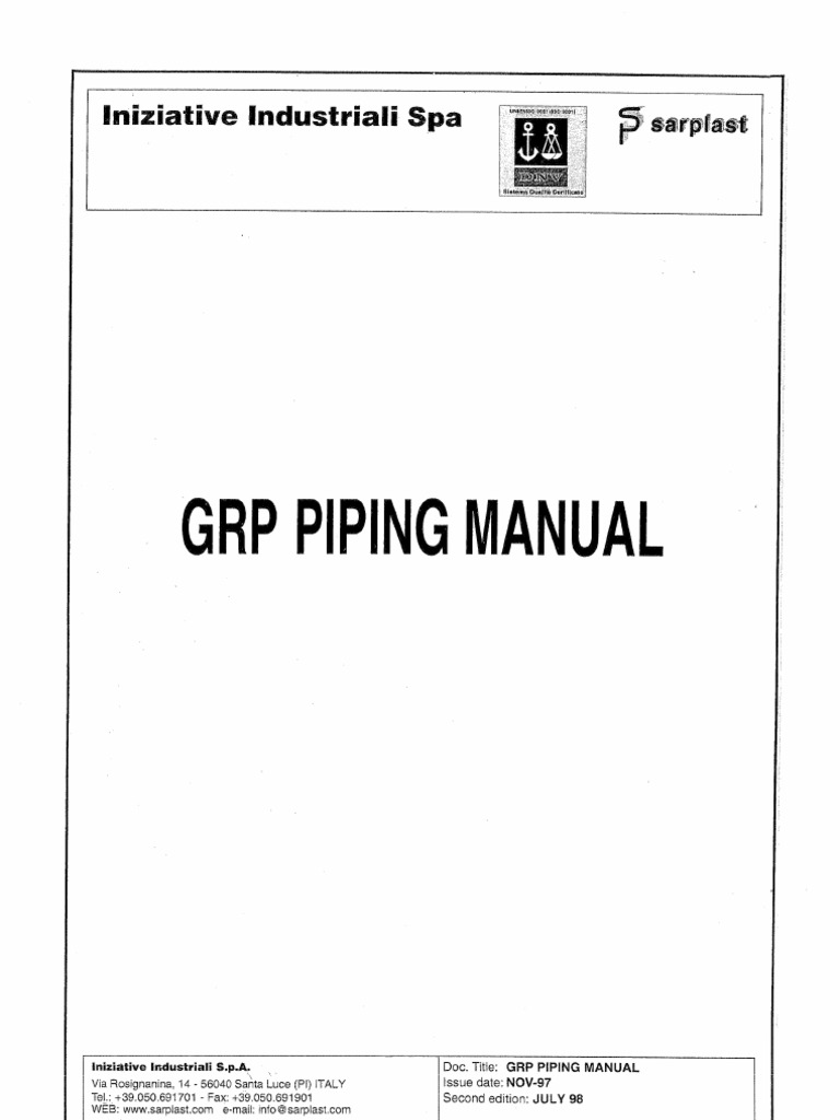 GRP Piping Manual | PDF