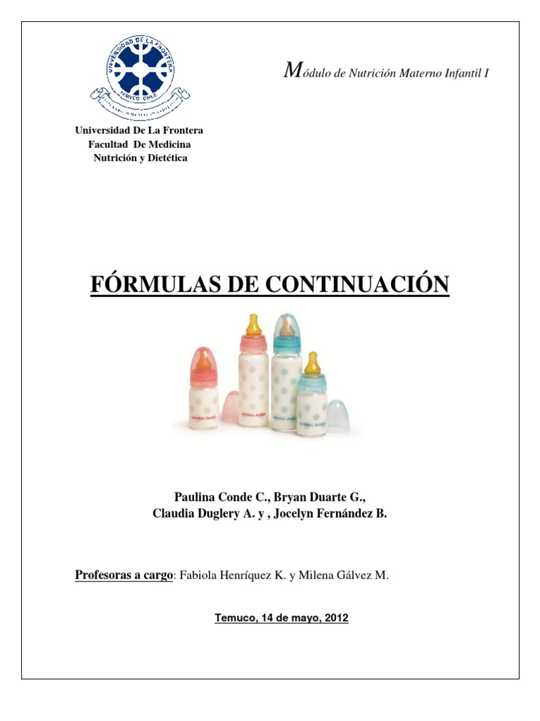 Formulas Lacteas de Continuacion | PDF | Leche | Vitamina