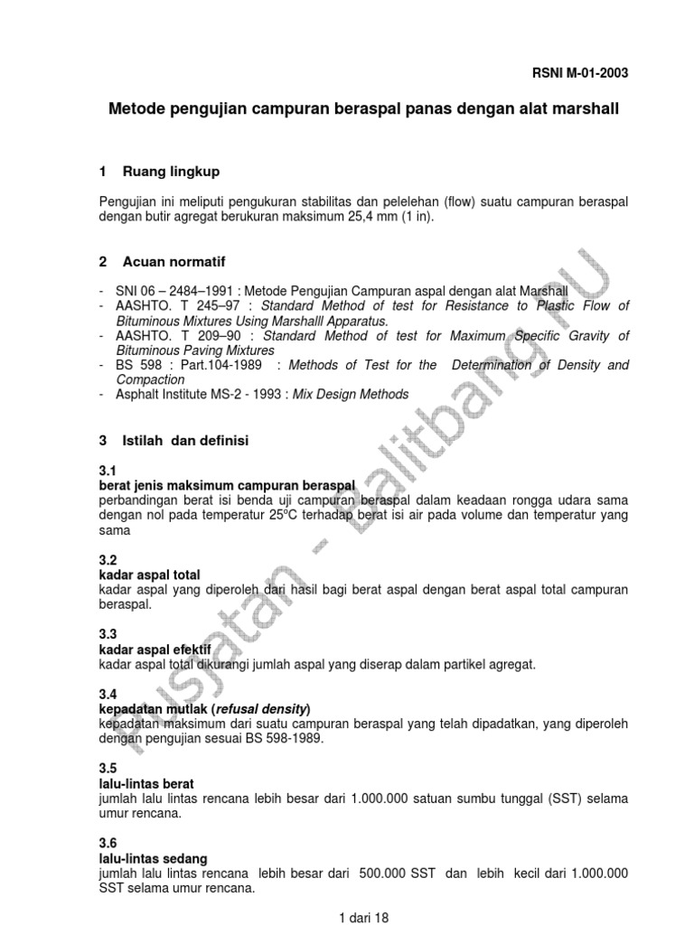 Rsni M-01-2003 | PDF