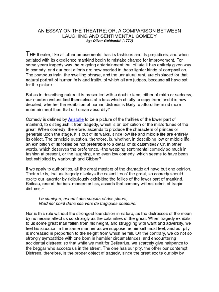 An Essay On The Theatre | PDF | Poetry