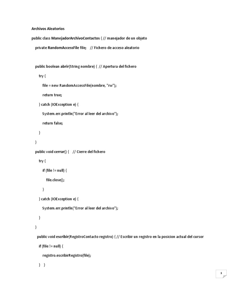 Archivos Aleatorios | PDF | Programación de computadoras | Ingeniería de software