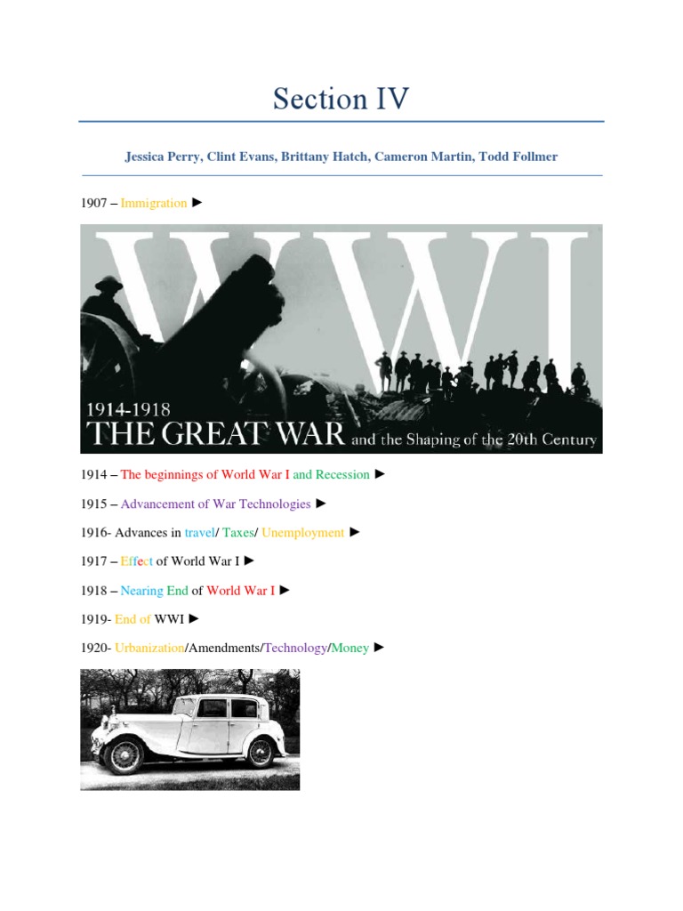 Key Historical Events 1907-1950 | PDF
