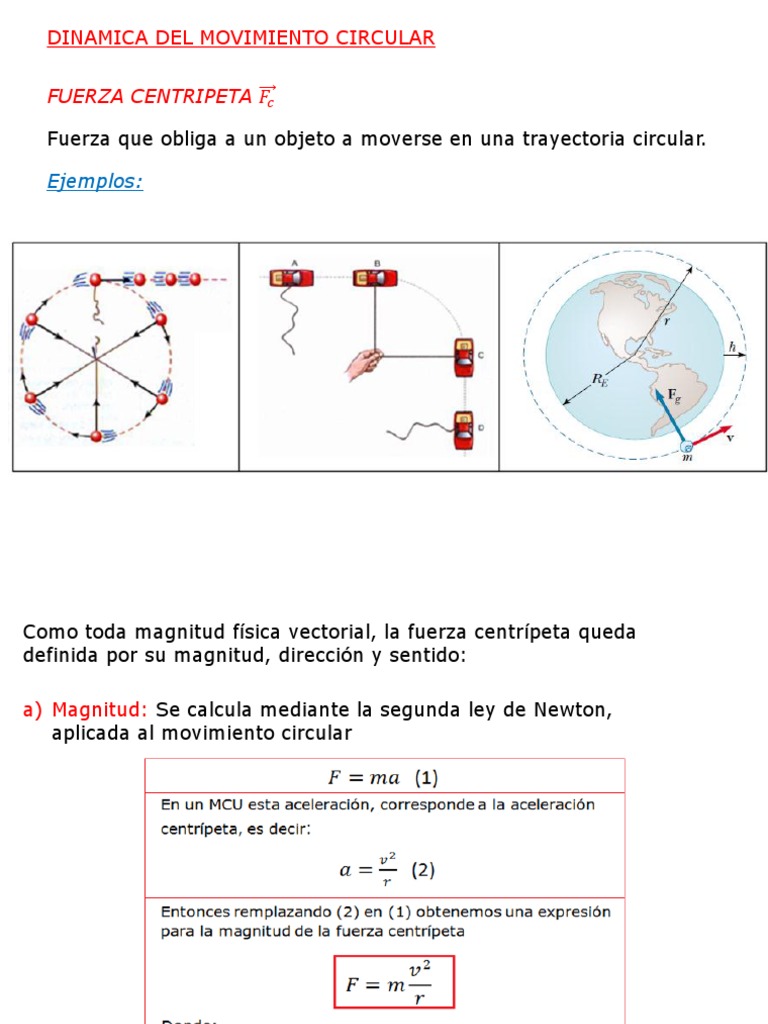 Fuerza Centripeta | PDF | Fuerza | Movimiento (física)