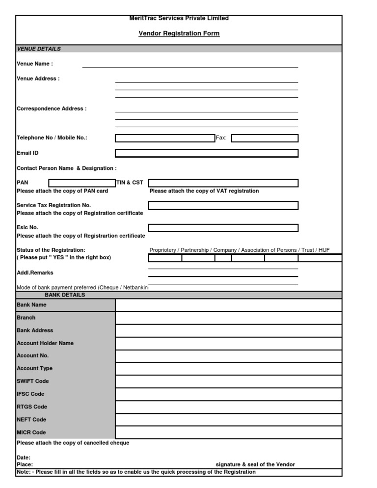 VRF Form | PDF