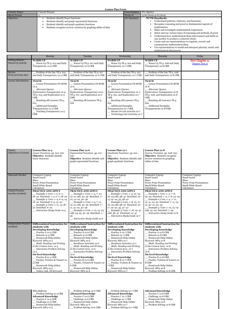 Lesson Plan Week 31 | PDF | Business