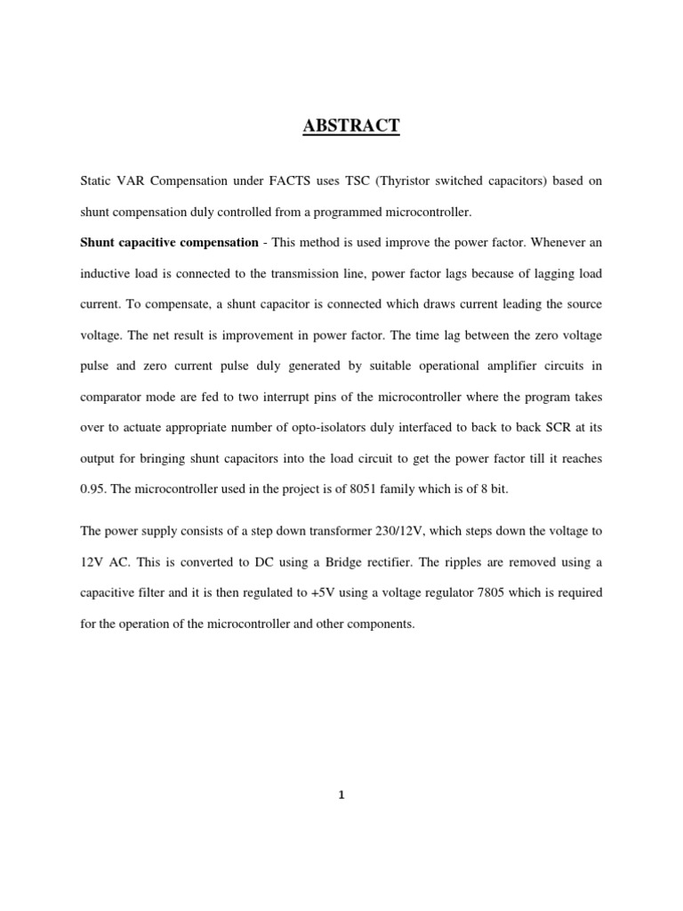 Static Var Compensator Pdf Rectifier Ac Power