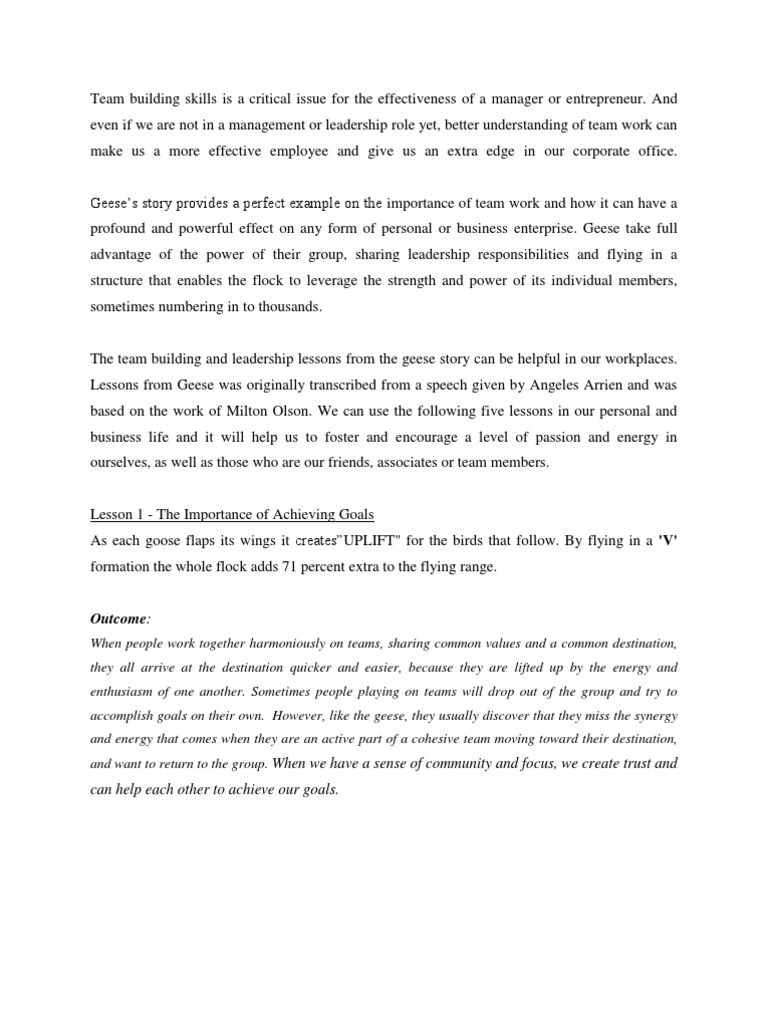 Outcome:: When We Have A Sense of Community and Focus, We Create Trust ...