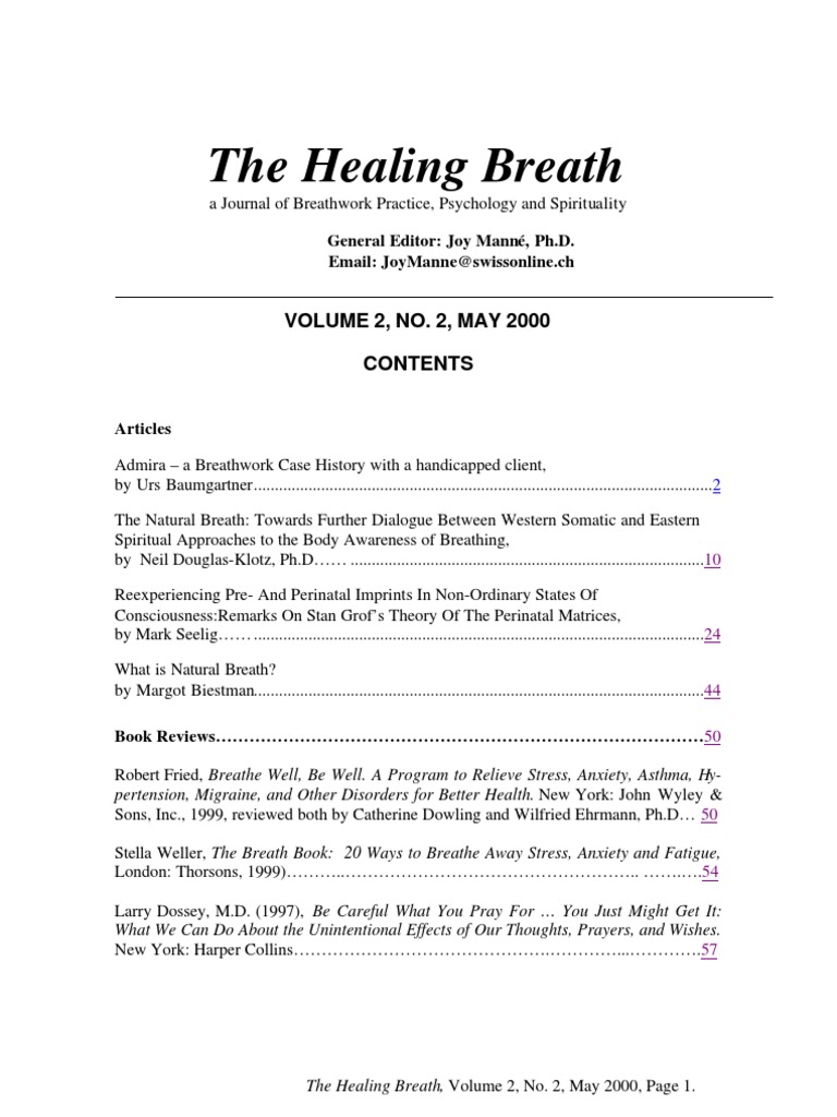 The Healing Breath Journal 2.2 | PDF | Yoga | Psychotherapy
