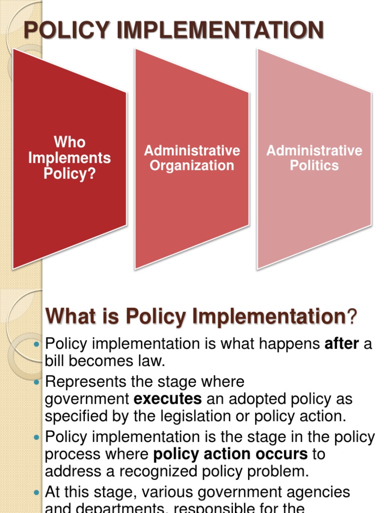 Policy Implementation | PDF | Policy | Legislature