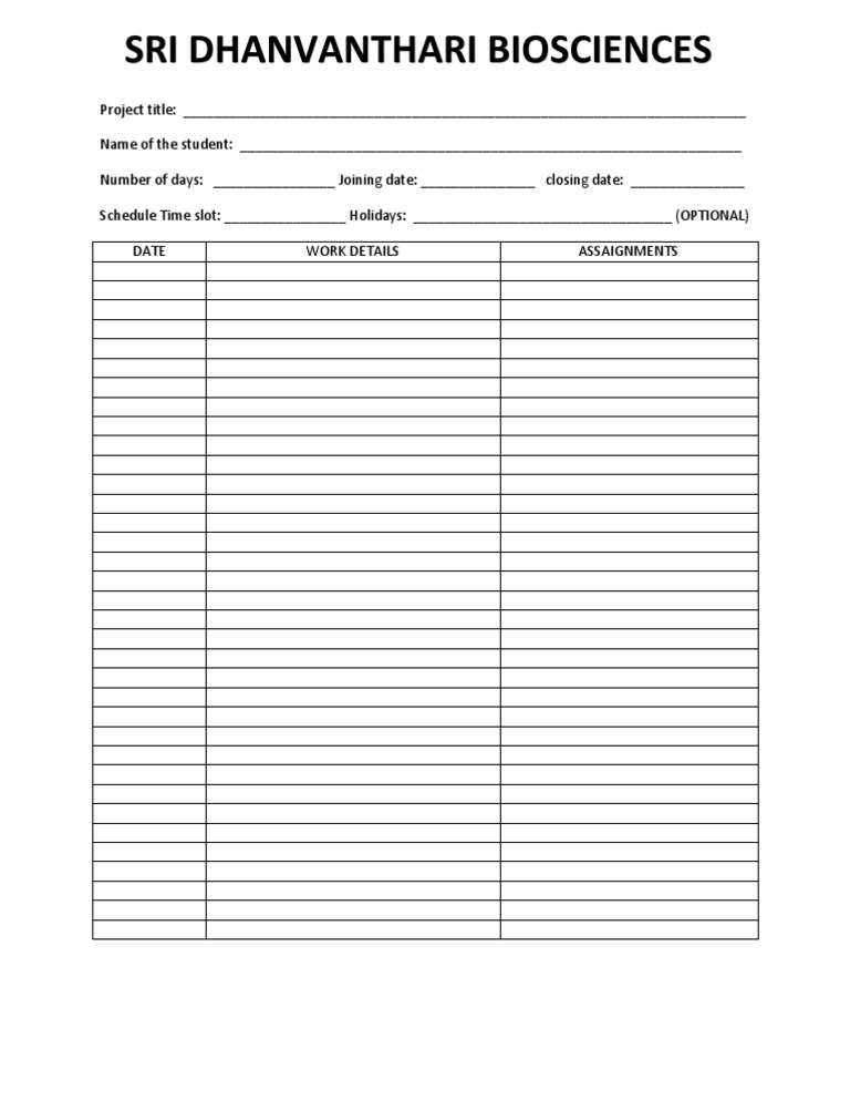Project Schedule and Assignments Template | PDF | Career & Growth ...
