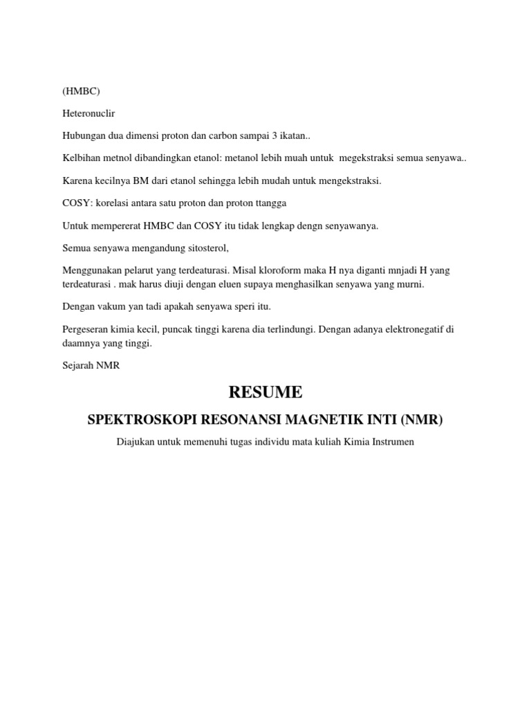 Panduan Spektroskopi NMR | PDF