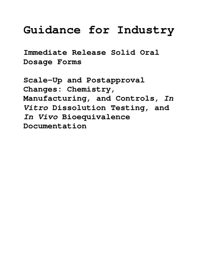 Supac Guideline | Download Free PDF | Pharmaceutical Formulation ...