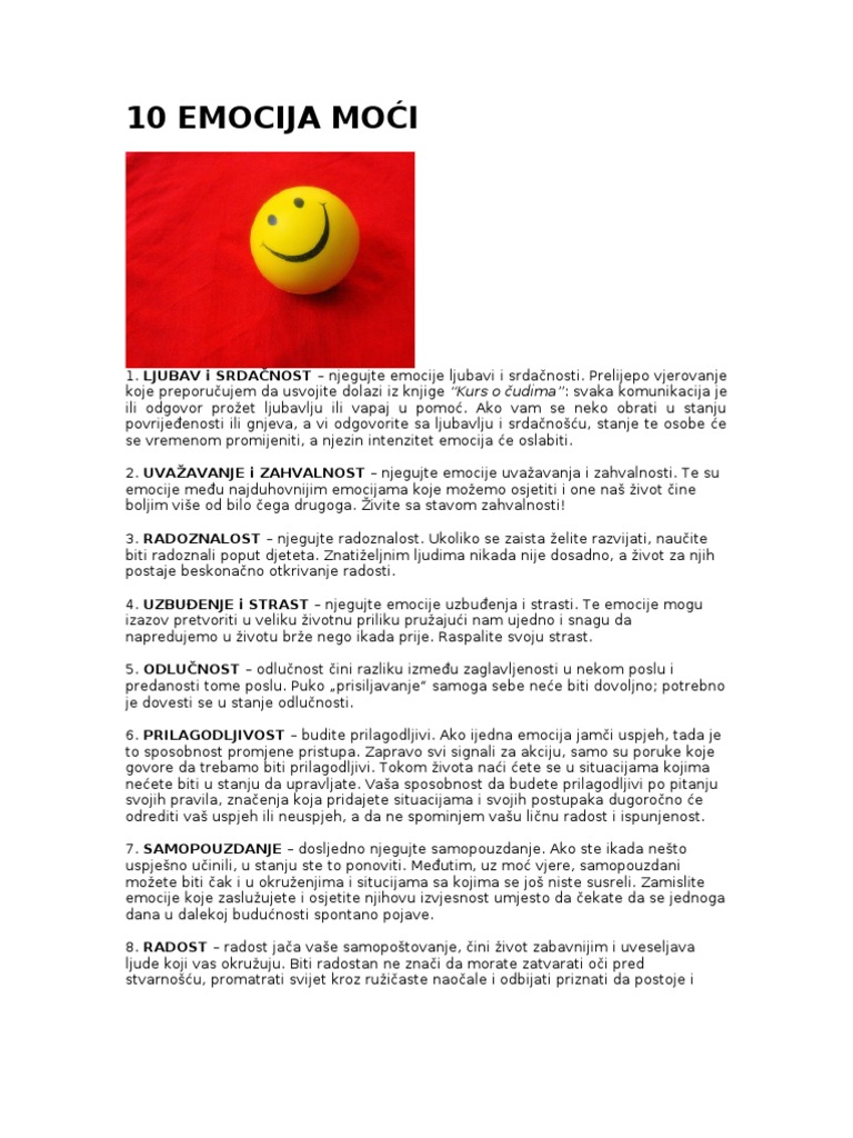 10 Emocija Moći | PDF