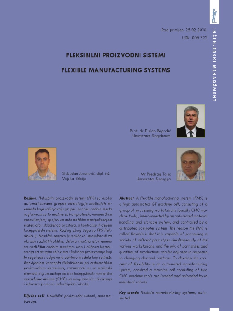 SR - Fleksibilni Proizvodni Sistemi | PDF