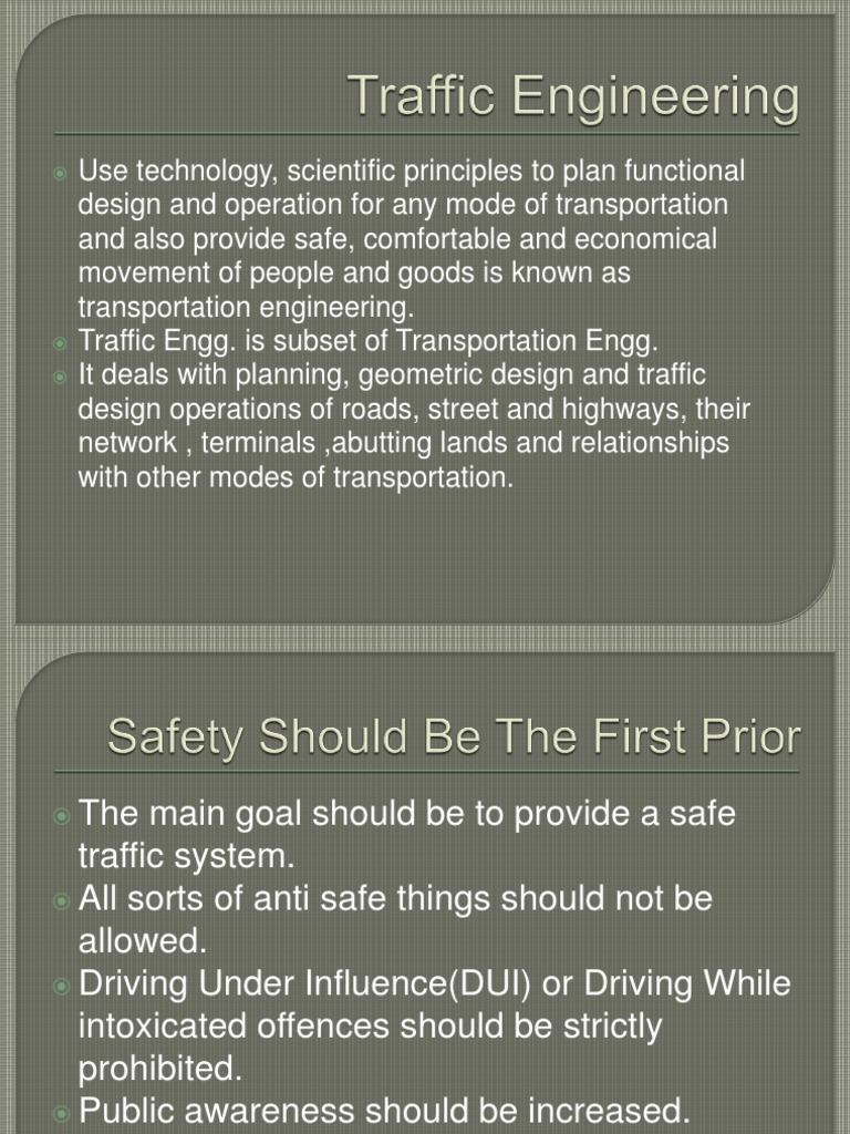 Traffic Engineering: Principles and Goals | PDF | Highway | Traffic