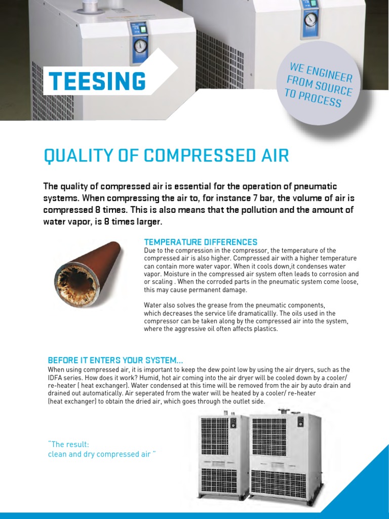Quality of Compressed Air | PDF | Humidity | Gas Technologies