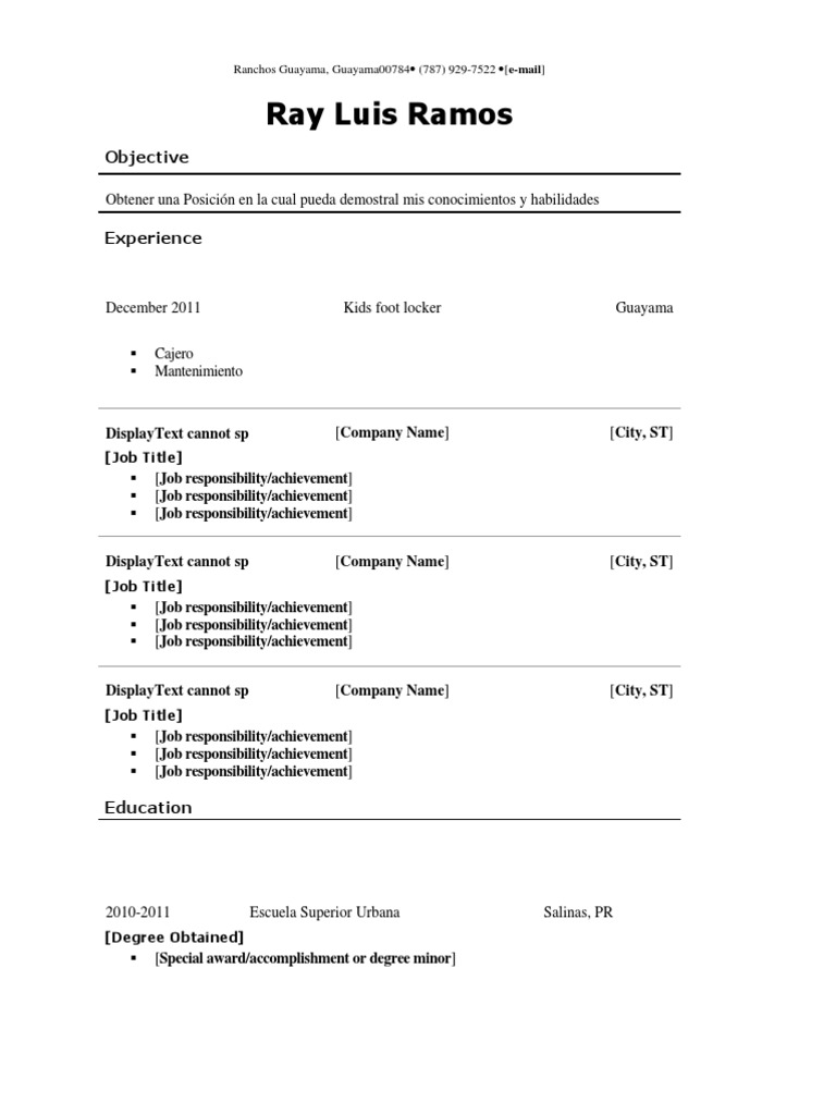 Resume of Ray Luis Ramos - Guayama | PDF | Career & Growth | Business