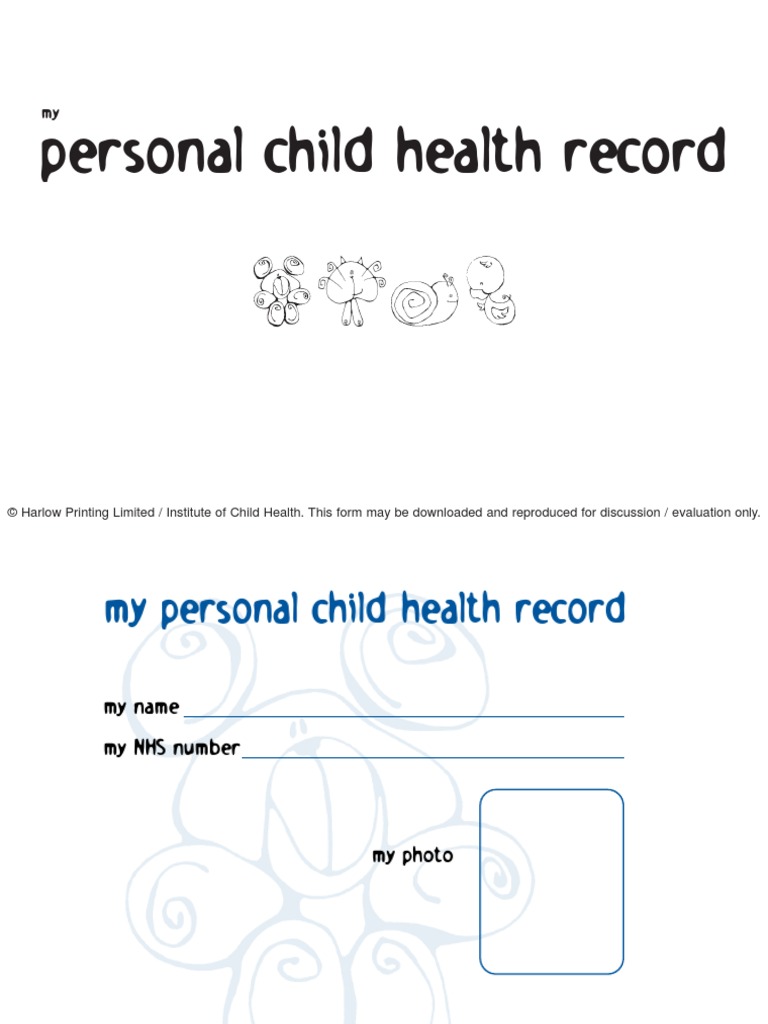 NHS My Personal Child Health Record | PDF | Medicine | Health Sciences