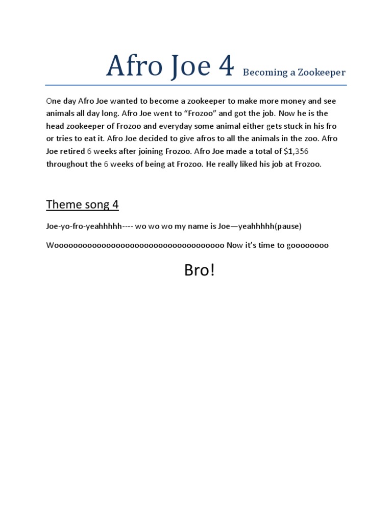 Afro Joe 4 | PDF | Language Arts & Discipline