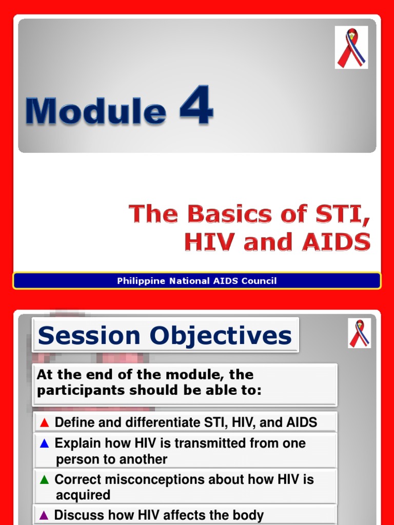 MODULE 4 (Basics of STI, HIV & AIDS) | PDF | Hiv/Aids | Sexually Transmitted Infection