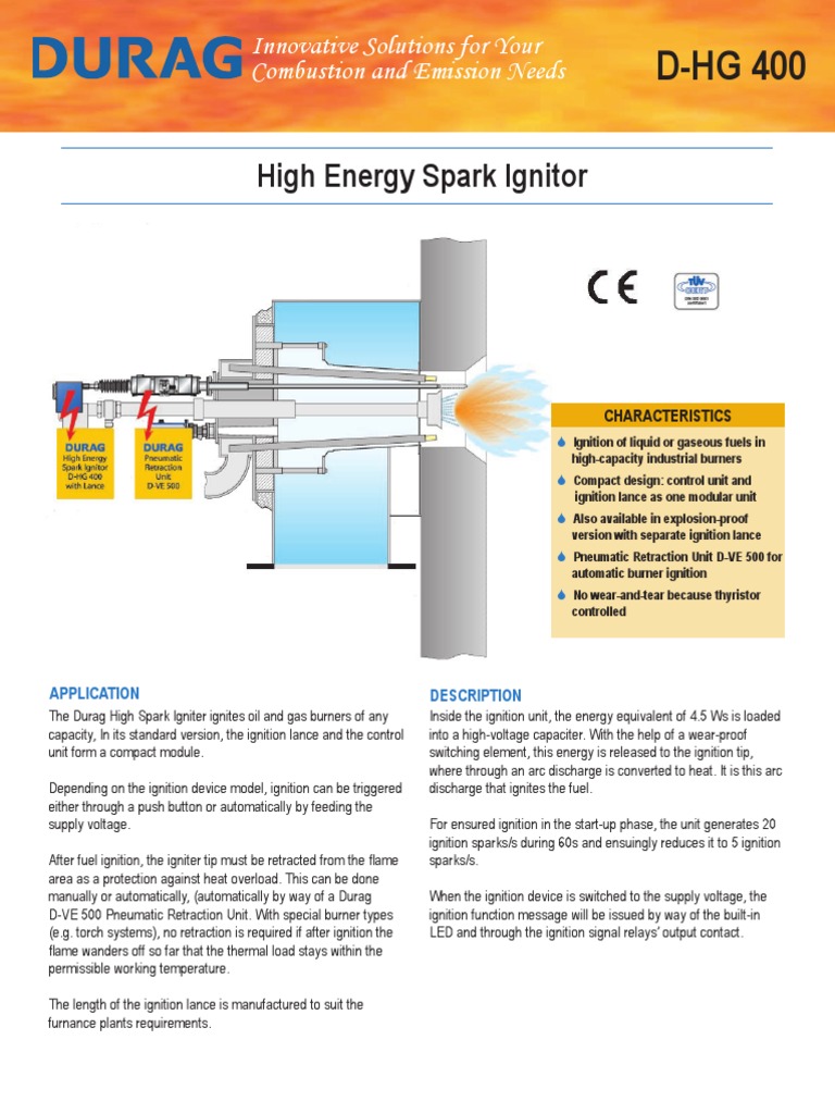 Durag High Energy Spark Igniter (D-HG 400) | PDF | Combustion ...