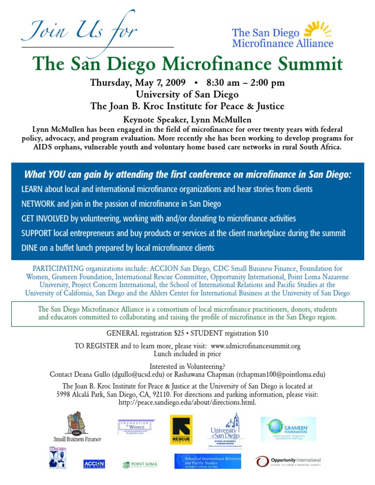 SD Micro Finance Summit Flyer | PDF