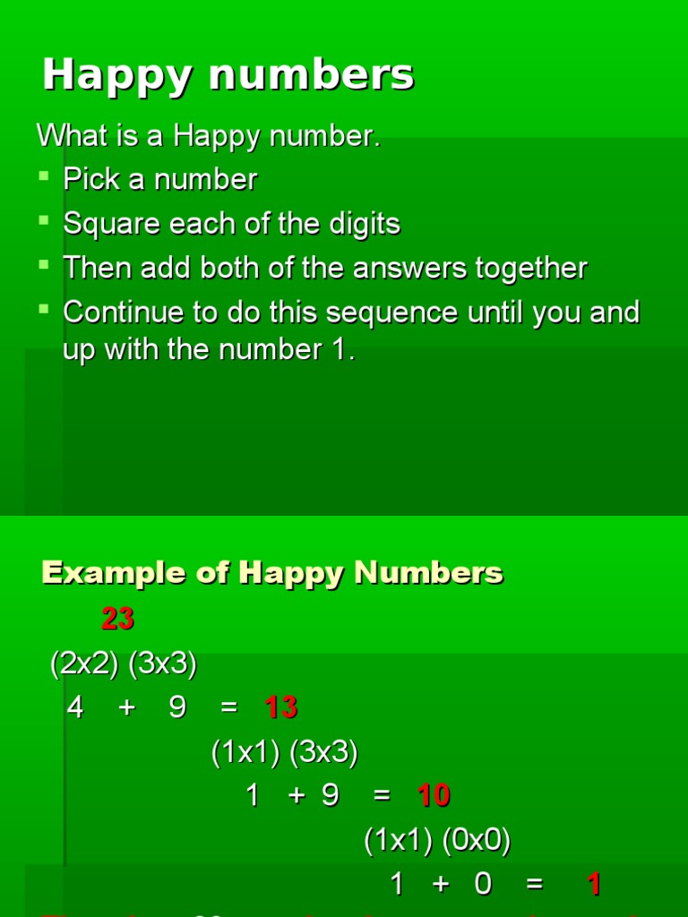 Happy Numbers | PDF | Teaching Mathematics