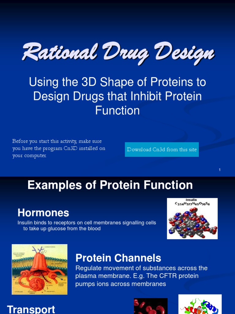 Rational Drug Design: Using The 3D Shape of Proteins To Design Drugs ...