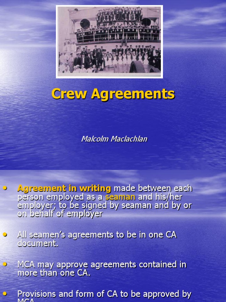 Crew Agreements | Download Free PDF | Sailor | Ships