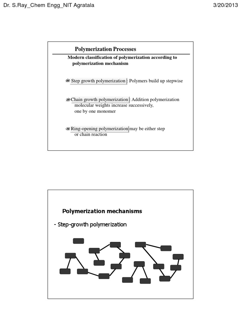 Step Growth Polymersization | PDF | Polymerization | Polymers