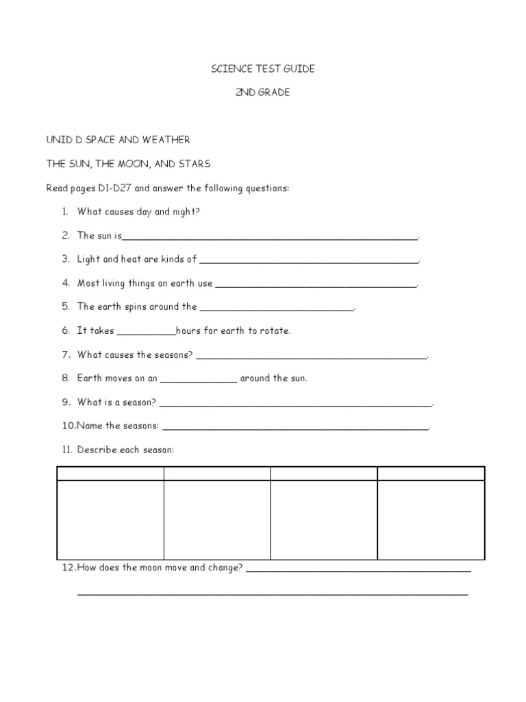 Science Guide 2nd Grade | PDF