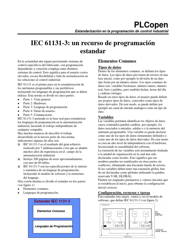 Introduccion A La Norma - Iec - 61131 - 3 | PDF