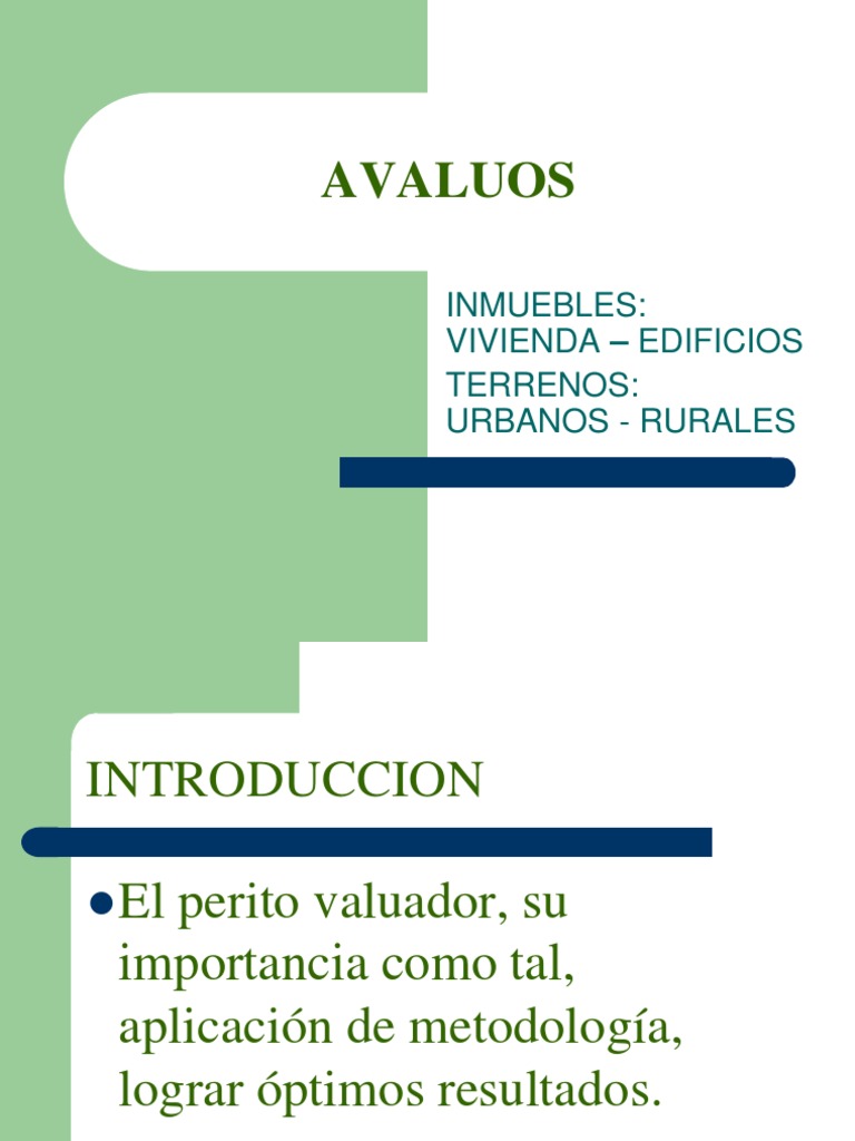 Manual de Avalúos | PDF